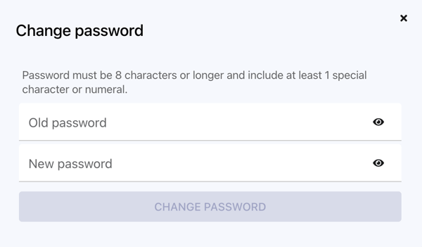 How to change user passwords